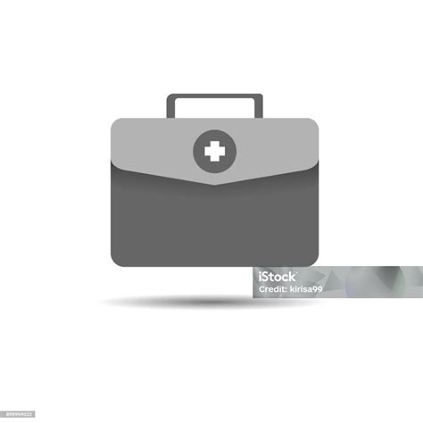 응급 처치 키트 아이콘 흰색 절연의 벡터입니다 십자가 의사 가방 의료 가방 기호입니다 가방에 대한 스톡 벡터 아트 및 기타