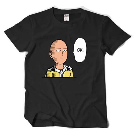 One Punch Man T Shirt Saitama Logo Costume Summer Short Sleeve Top