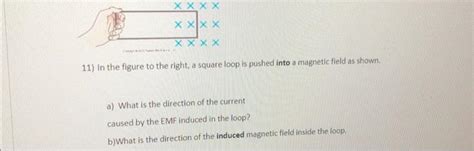 Solved In The Figure To The Right A Square Loop Is Chegg Com