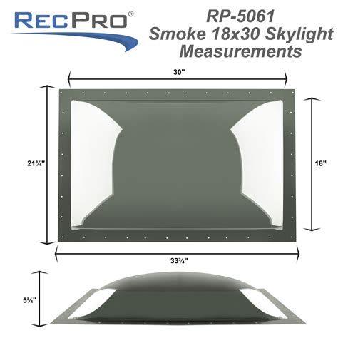 Rv 18 X 30 Skylight Cover Bubble Recpro