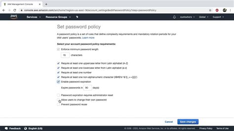AWS Change Password Policy YouTube