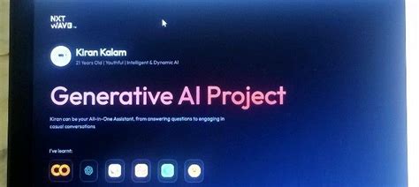Kalam Kiran Kumar Reddy On Linkedin Done The Ai Generative Project