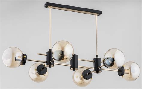 Lampa Sufitowa Żyrandol Ze Szklanymi Kloszami Alfa 27496 Linio Sola 6xE14 51cm x 57cm x 96cm