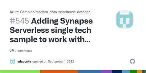 Adding Synapse Serverless Single Tech Sample To Work With Delta Format