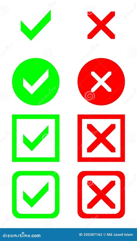 Cross Mark And Checkmark Icon Vector Stock Vector Illustration Of Documents Signage 330387162