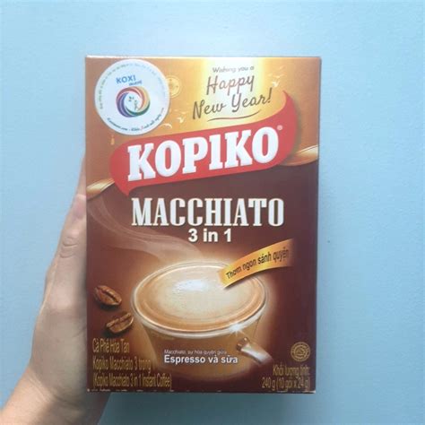 Cà phê hòa tan KOPIKO Macchiato 3in1 hộp 240g 10 gói Shopee Việt Nam