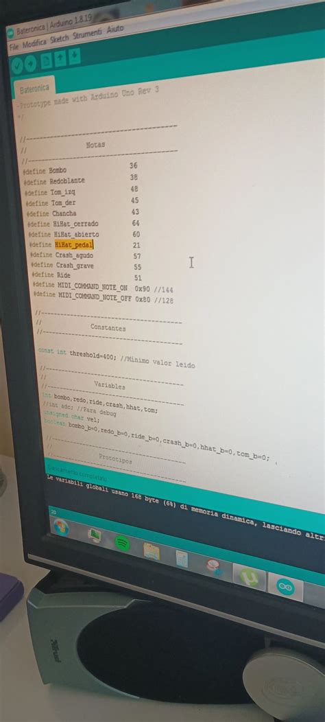 Editing An Arduino Script For A Custom Midi Drum 🥁 Salvatore Pappalardo