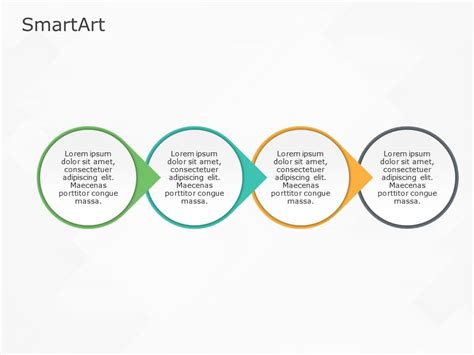 Smartart Process Circle 4 Steps