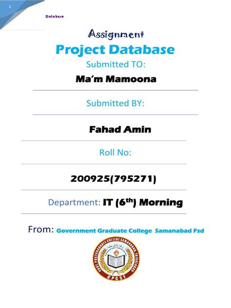 Project Database Pdf Computer Data Software Design