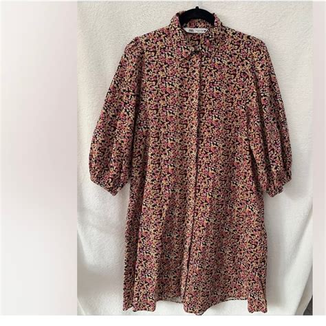 Zara Floral Print Shirt Dress Gem