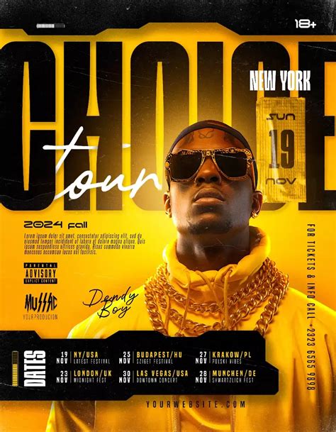 Stylish Concert Flyer Psd Template Graphic Design Inspiration Poster
