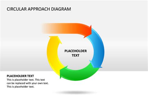 PowerPoint Slide Circular Approach Diagram D Multicolor Arrows Cg