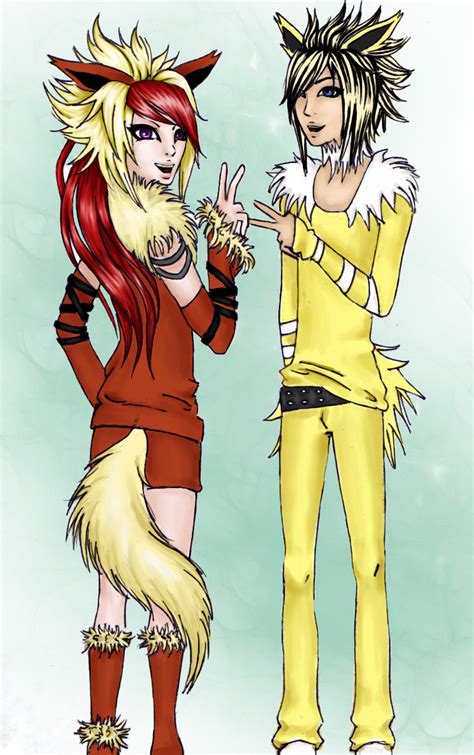 Flareon And Jolteon By Punkaspazer On Deviantart