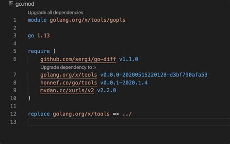 Xtoolsgopls Unexpected Upgrade Suggestion · Issue 39123 · Golanggo
