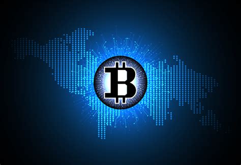 추상적인 기술 개념 미래 지도 점 세계 돈 디지털 데이터 차트 비즈니스 기술 황금 Bitcoin 통화 요소의 Btc에 네트워크