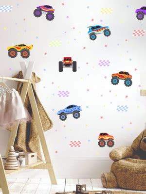 Adesivo De Parede Big Truck Monster Carros Turbo Corrida Compre Produtos Personalizados No Elo