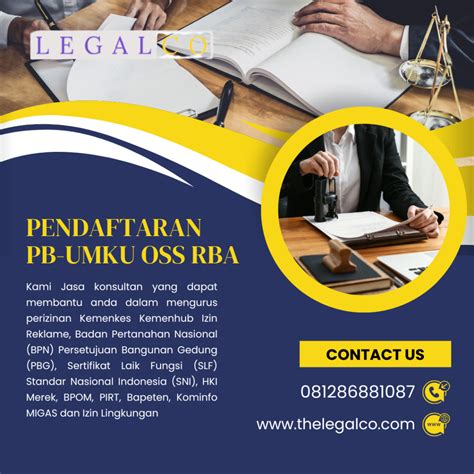 Urus Pendaftaran Nib Oss Rba The Legal Co