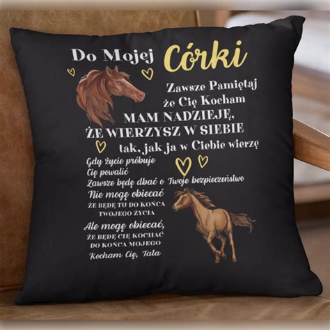 Poduszka Do Mojej Córki Kocham Cie Tata