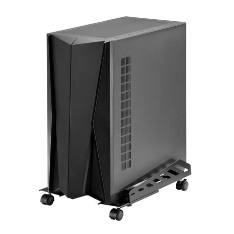 Heavy Duty Cpu Rolling Stand For Gaming Pc Tower Desktop Atx Case