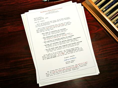 Insurance Sales Letters Free Sample Letter Jeffrey Dobkin