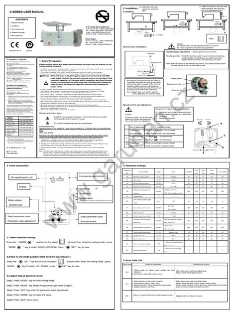G Series User Manual Pdf Electric Motor Electricity