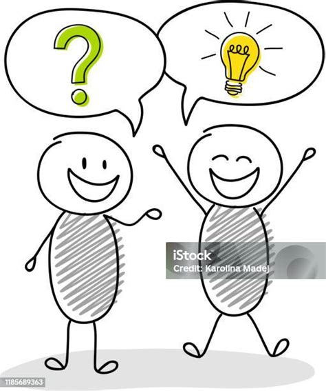 연설 거품과 비즈니스 아이콘 다채로운 만화 스틱맨 벡터 물음표에 대한 스톡 벡터 아트 및 기타 이미지 물음표 스틱피겨 Brand Name Online