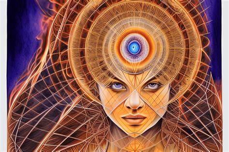 Alex Grey Sacred Geometry Fire Earth Wind Water Hyper · Creative Fabrica