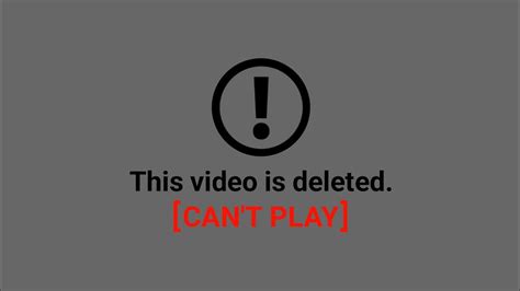 Deleted Video YouTube