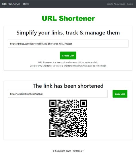 Github Tanhongit Rails Shortener Project Shortener Is A Free