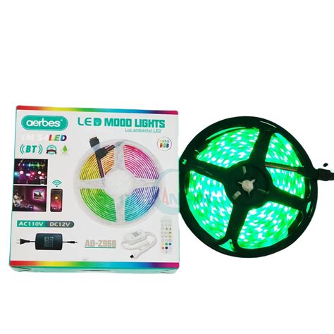 Fita Led 5050 RGB Luz Ambiental Led Bluetooth 5 Metros Shopee Brasil