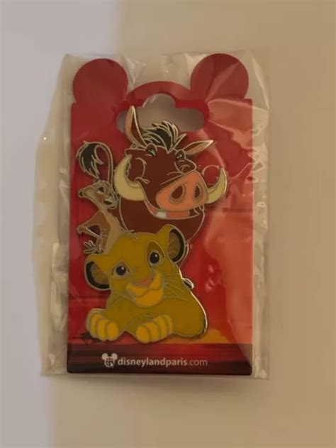 Disneyland Paris Lion King Simba Timon And Pemba Pin Badge Dlp £1199