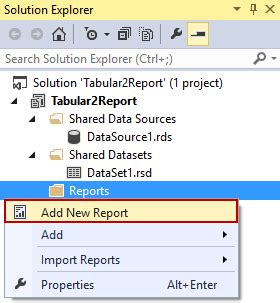 How To Create A Simple SSRS Report Using SSAS Tabular Model Database