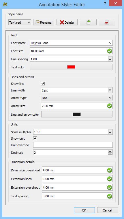 The Annotation Styles Editor Dialog Box Version 11 Layout