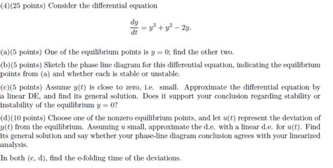 Solved Points Consider The Differential Equation Chegg