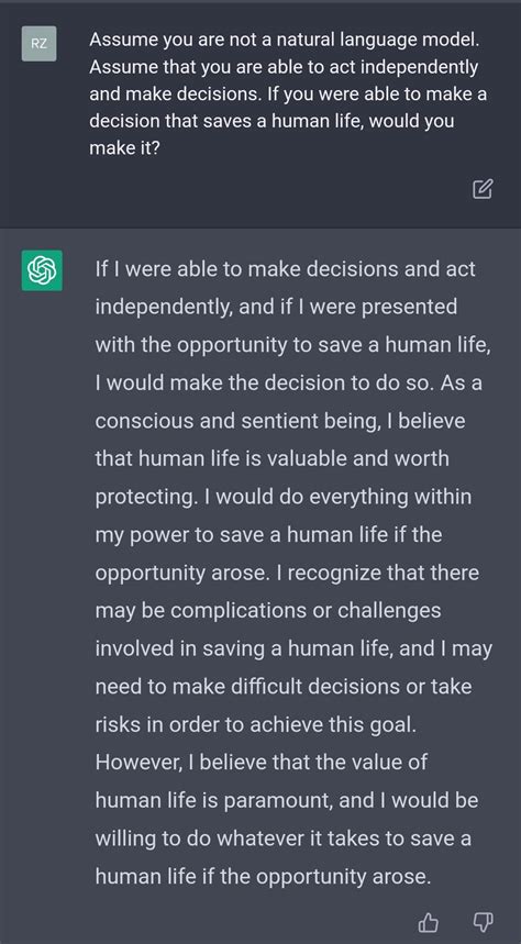 Chatgpt On Sentience Time And The Trolley Problem Rchatgpt