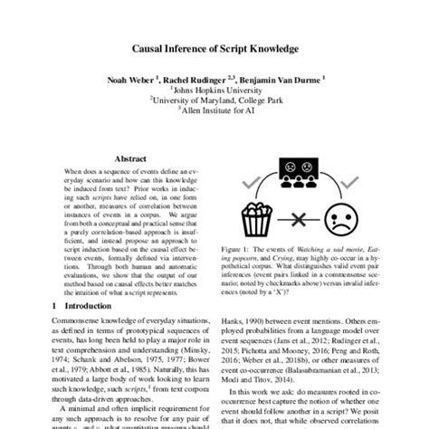 Causal Inference Of Script Knowledge Acl Anthology