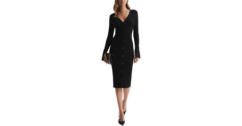 Reiss Avery Dress In Black Lyst