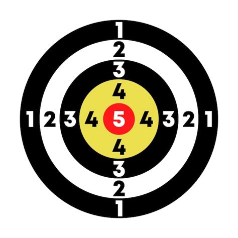 Premium Vector Round Target For Sports Shooting Vector