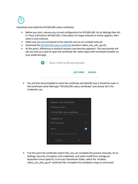 Ntu Secure Android11 Cert Pdf Radius Public Key Certificate