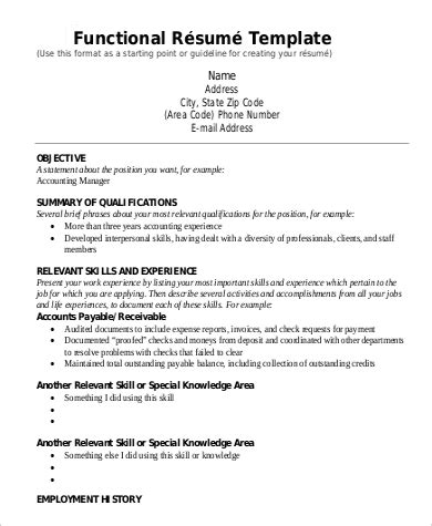 Format Of Functional