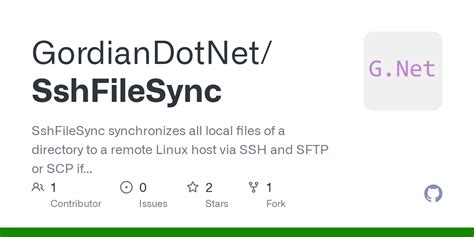 Github Gordiandotnetsshfilesync Sshfilesync Synchronizes All Local Files Of A Directory To A