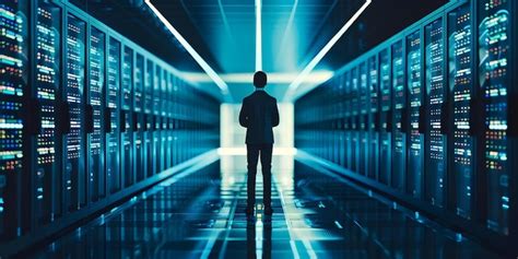 Premium Photo Expert In Cybersecurity Monitoring Network Operations In Hightech Server Room Premium Photo Expert In Cybersecurity Monitoring Network Operations In Hightech Server Room