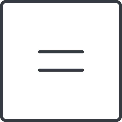 equal thin icon by friconix fi stluxl equal thin thin line square