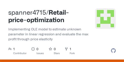Github Spanner4715 Retail Price Optimization Implementing Ole Model