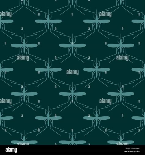 Seamless Pattern Vector Abstract Background Mosquito Silhouette Icons Stock Vector Image And Art