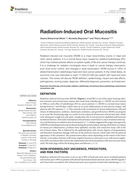 Radiation Mucositis Ppt At Greg Howell Blog