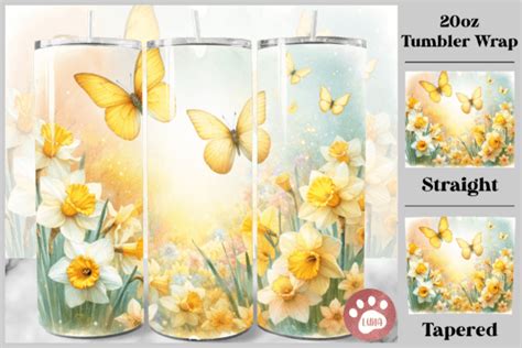 Daffodil Spring Flower Tumbler Wrap Png Graphic By Luna Art Design
