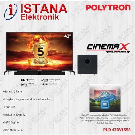 Jual Tv 43 Inch Polytron Pld43 Bv1558 Original Murah Diskon Mei 2024