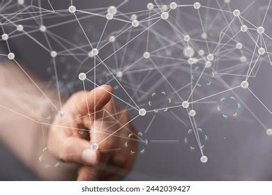 Connection Binary Code Interface Digital Touch Stock Illustration
