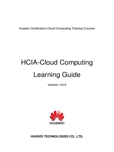 Hcia Cloud Computing V40 Learning Guide Pdf Distributed Computing